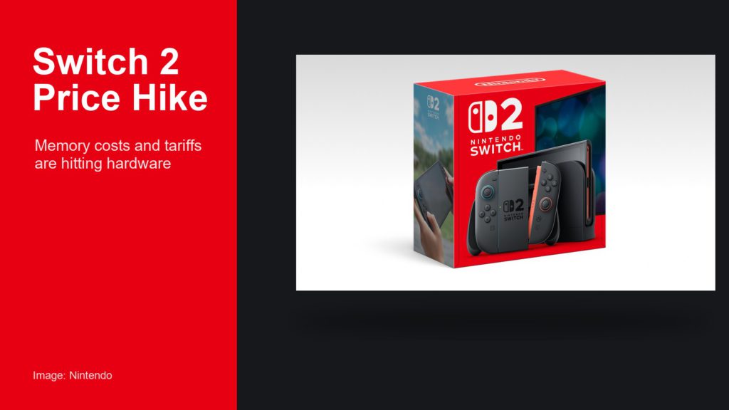 Nintendo Raises Switch 2 Price as Costs Bite