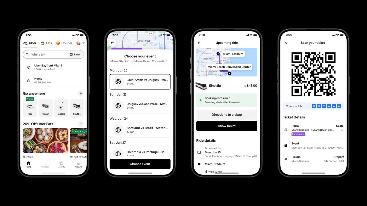 Uber World Cup Shuttles Add Fixed-Price Stadium Rides