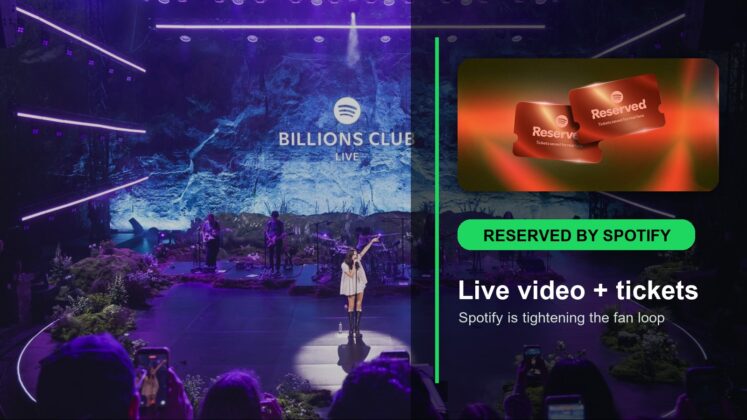 Spotify Eyes Live Concert Video and Reserved Tickets