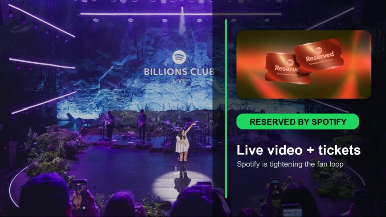 Spotify Eyes Live Concert Video and Reserved Tickets