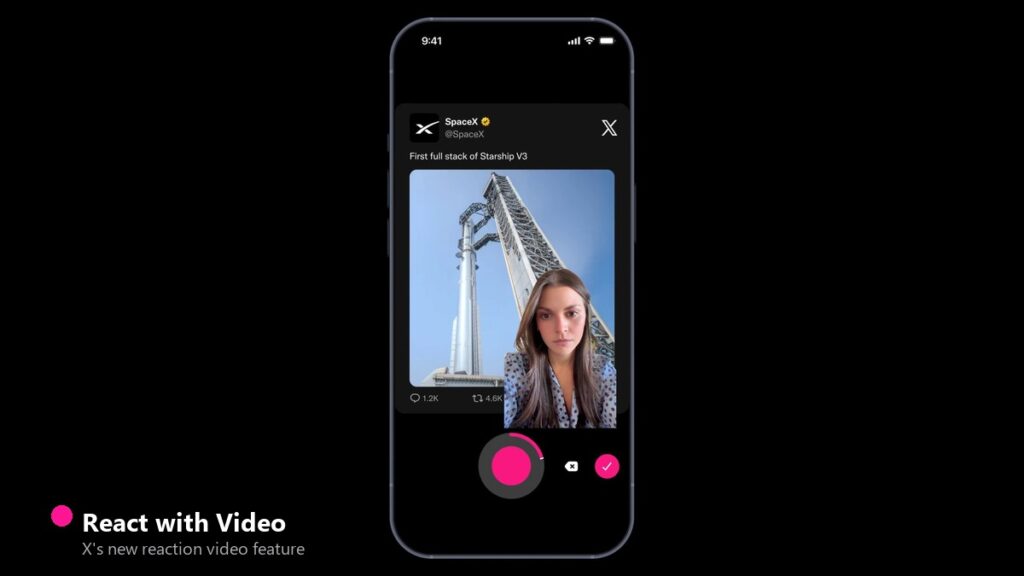 X Launches React with Video, a TikTok-Style Reaction Tool